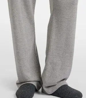 THE ROW Kohana Cotton And Cashmere Sweatpants - Grey