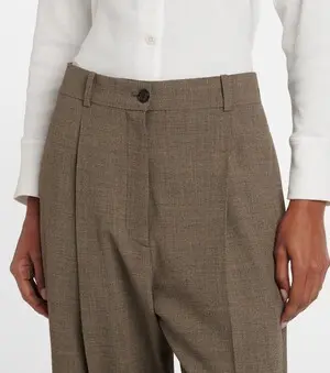 THE ROW Gianni Wool Straight Pants