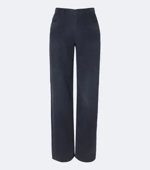 THE ROW The Row Eglitta Cotton Corduroy Wide-Leg Pants Blue