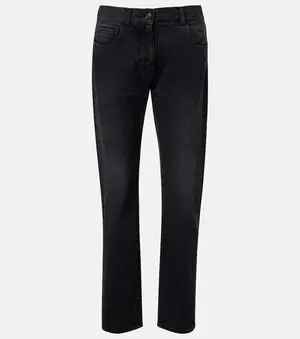THE ROW Booker Low-rise Straight Jeans - Black