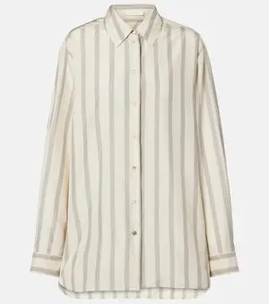 THE ROW Sisilia Striped Silk Shirt