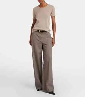 THE ROW Nova Cashmere Top - Beige