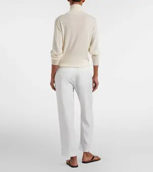 THE ROW Cotton Cropped Straight Trousers