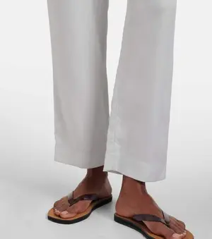 THE ROW Cotton Cropped Straight Trousers