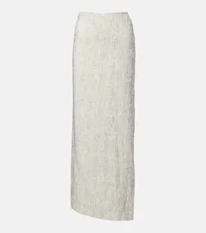 THE ROW Blum Linen And Silk Maxi Skirt - White