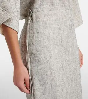THE ROW Blum Linen And Silk Maxi Skirt