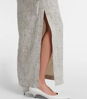 THE ROW Blum Linen And Silk Maxi Skirt