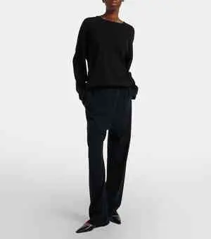 THE ROW Flories Cotton Jersey T-shirt - Black