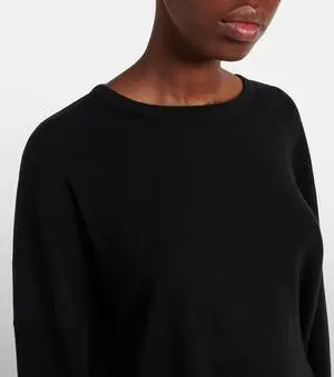 THE ROW Flories Cotton Jersey T-shirt - Black