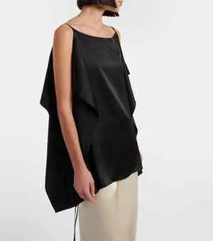 THE ROW Koray Silk Top