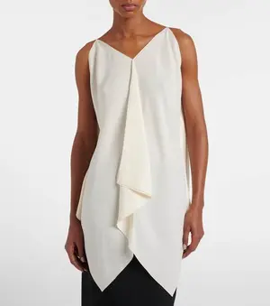 THE ROW Loya Silk Top - White