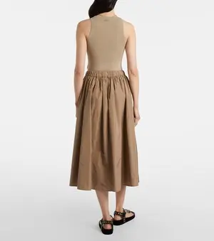 Max Mara Lonza Taffeta Midi Skirt - Brown