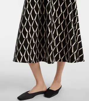 Max Mara Lampara Cotton-blend Midi Dress