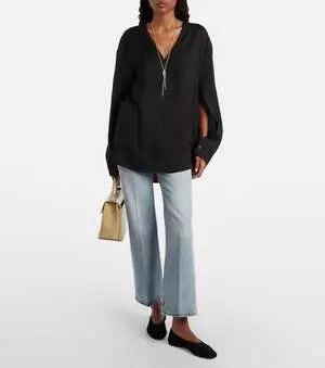 TOTEME Kick Cropped Flared Jeans