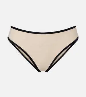 TOTEME Stripe Edge Bikini Bottoms - Brown