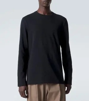 THE ROW Leon Cotton Jersey T-shirt - Black