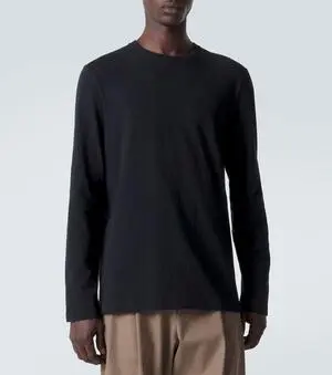 THE ROW Leon Cotton Jersey T-shirt - Black
