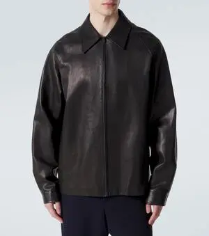 THE ROW Mount Leather Jacket - Black