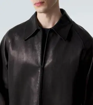 THE ROW Mount Leather Jacket - Black