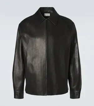 THE ROW Mount Leather Jacket - Black