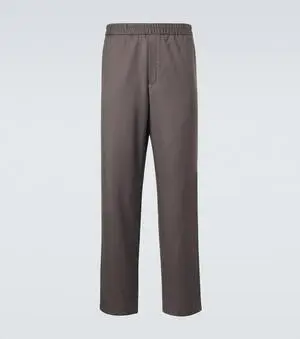 THE ROW Ari Wool Wide-leg Trousers - Grey