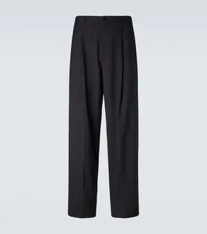 THE ROW Thom Wool Wide-leg Pants - Black