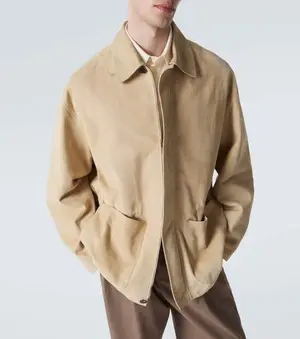 THE ROW Vilmo Suede Jacket - Beige