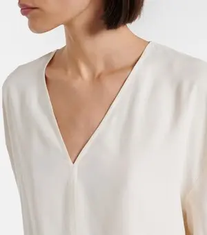 TOTEME Oversized Viscose Blouse - White