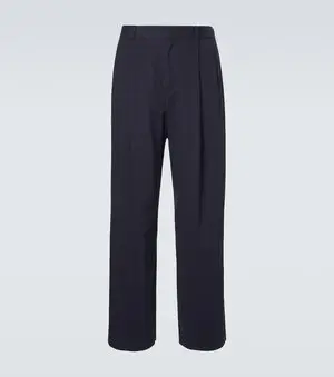 THE ROW Tibor Gabardine Wide-leg Pants - Blue