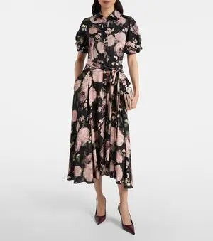 Erdem Floral Print Shirt Dress With Belt - Multicoloured