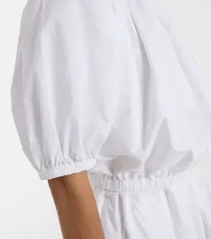 PATOU Gathered Cotton Top - White