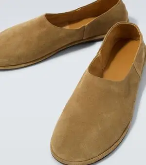 THE ROW Canal Suede Slip-on Shoes - Brown