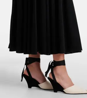 Jacquemus Abiha Gathered Jersey Midi Dress - Black