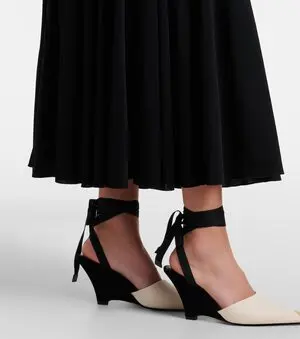 Jacquemus Abiha Gathered Midi Dress - Black