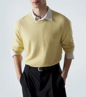 THE ROW Casas Cashmere Sweater - Yellow