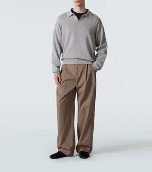 THE ROW Kirin Cotton Polo Shirt - Grey