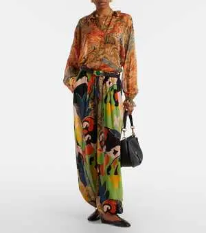 Etro Printed Wide-leg Pants