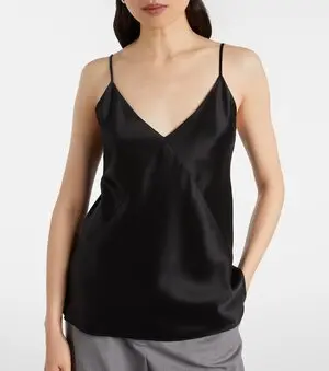 Max Mara Bacco Silk Camisole - Black