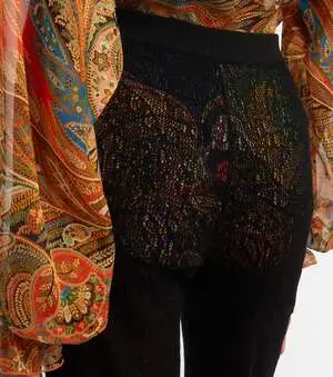 Etro Cotton Lace Flared Pants - Multicoloured