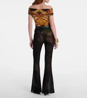 Etro Cotton Lace Flared Pants