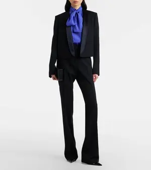 TOM FORD Silk-trimmed Wool Blazer