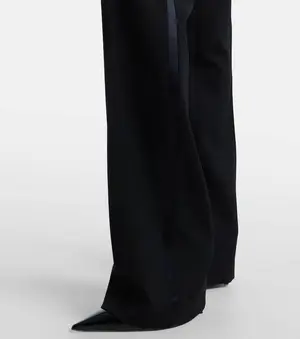TOM FORD Silk-trimmed Wool Suit Pants