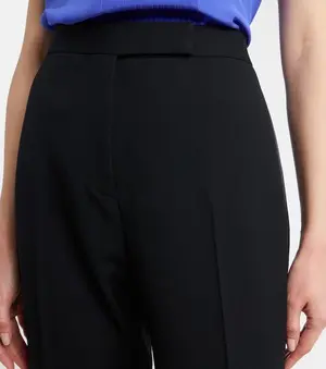 TOM FORD Silk-trimmed Wool Suit Pants - Black