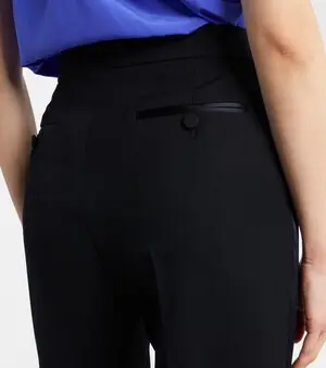 TOM FORD Silk-trimmed Wool Suit Pants - Black
