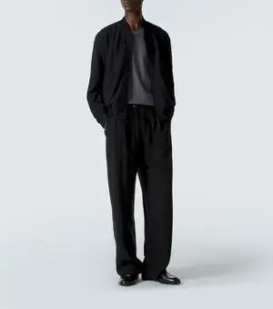 Giorgio Armani Logo Blouson Jacket - Black