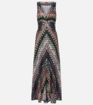 Missoni Zigzag Lamé Maxi Dress - Multicoloured