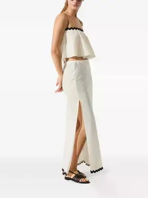 Karl Lagerfeld Top Festoneado Característico | | Hn - Neutrals