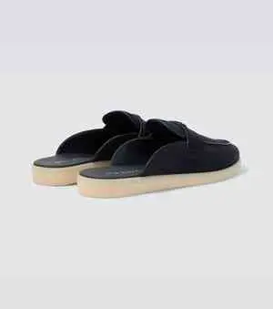 Prada Suede Mules - Blue