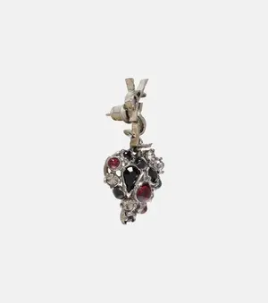 Saint Laurent Cassandre Embellished Drop Earrings