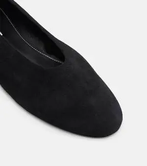 TOTEME Suede Ballet Flats - Black